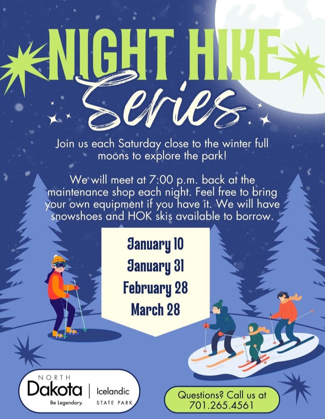 Full Moon Winter Hike Series - Cavalier Chamber of Commerce