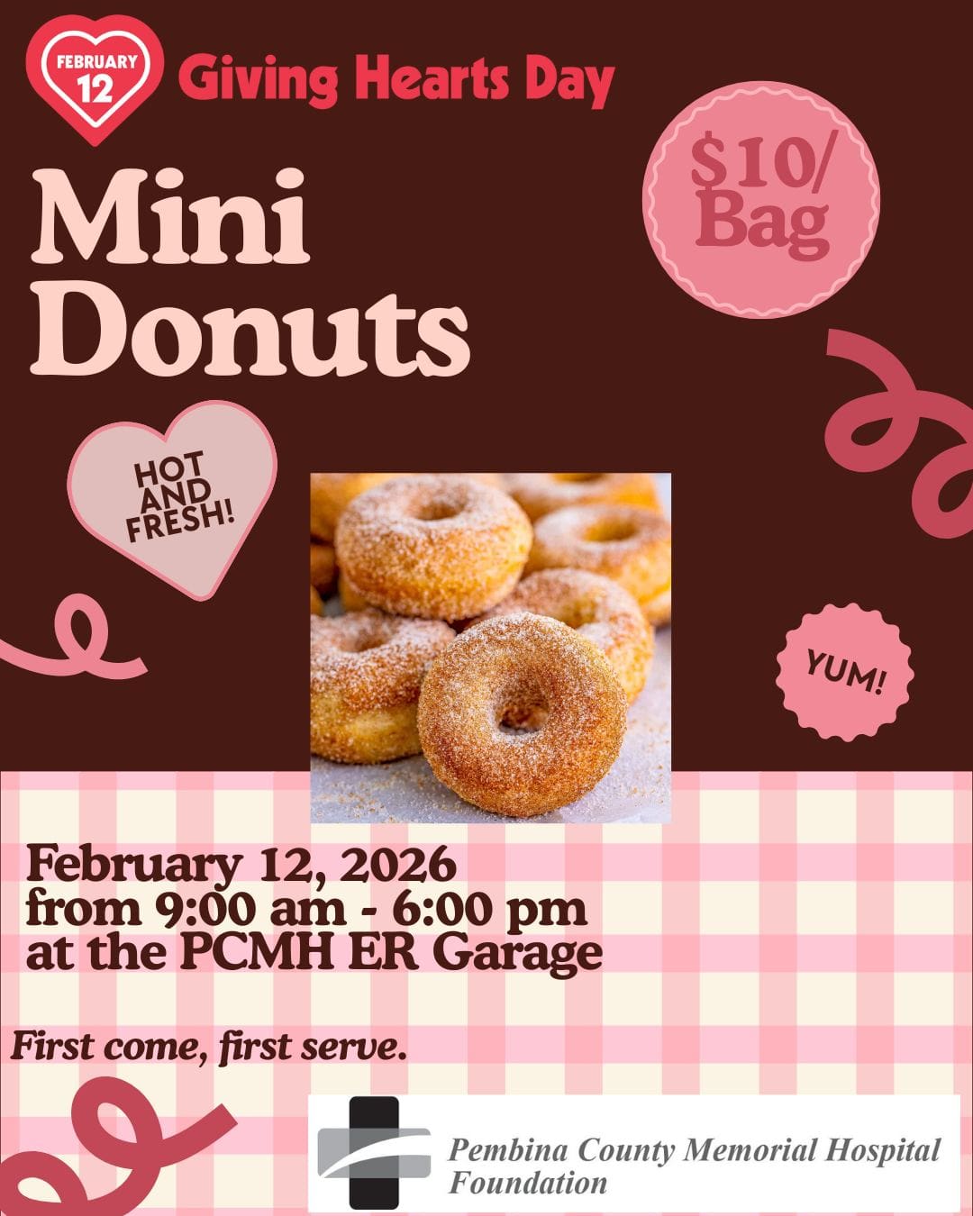 Giving Hearts Day Mini Donuts - Cavalier Chamber of Commerce